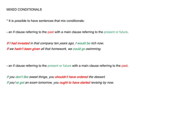 Basic types of conditionals | PDF