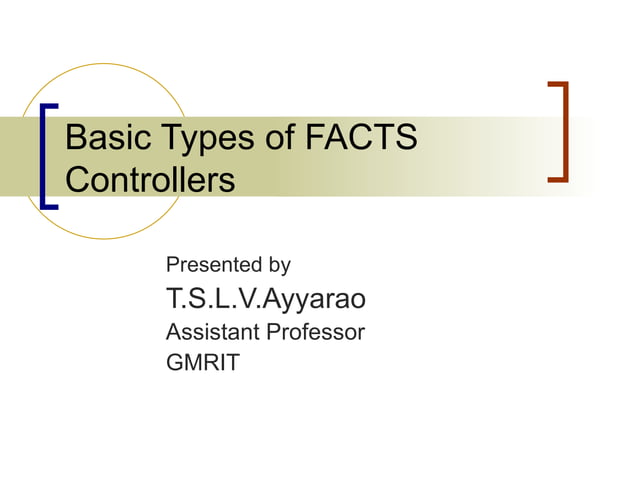 Basic types of facts controllers | PPT | Radio Control | Hobbies ...
