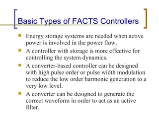 Basic types of facts controllers | PPT