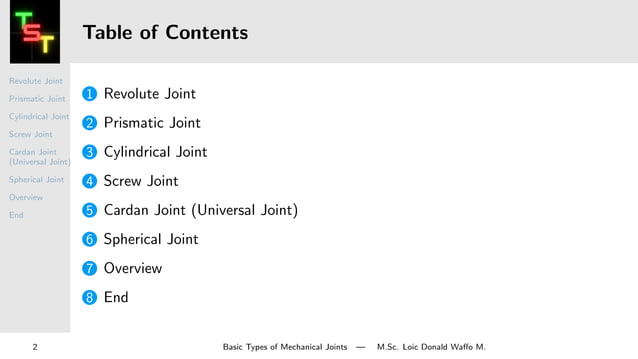 Basic Types of Mechanical Joints - A Short Introduction | PDF