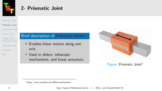 Basic Types of Mechanical Joints - A Short Introduction | PDF