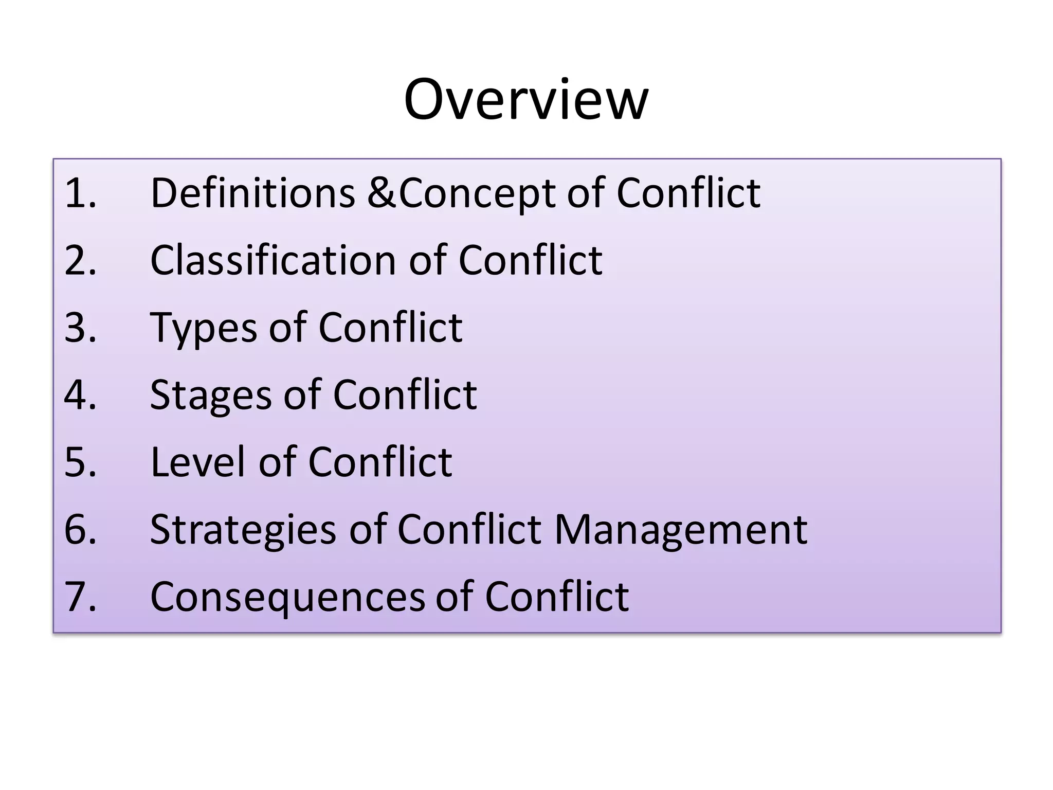 Basic understanding of conflict and conflict management | PDF