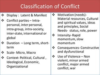 Basic understanding of conflict and conflict management | PDF | War and ...