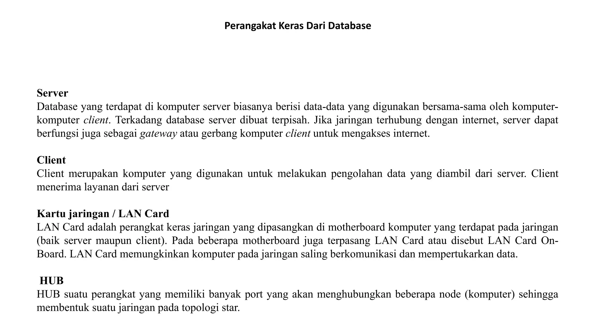 Basic understanding of database ( INDONESIAN ) | PPT