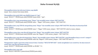 Basic understanding of database ( INDONESIAN ) | PPT