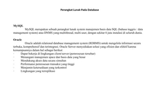 Basic understanding of database ( INDONESIAN ) | PPT