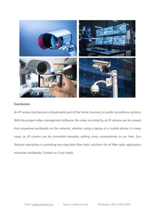 Basic Understanding of IP Camera | PDF