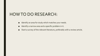 Basic understanding of research | PPTX