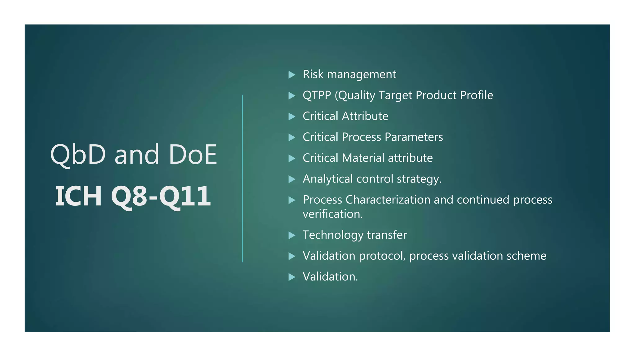 Basic understanding on QbD. | PPSX