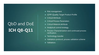 Basic understanding on QbD. | PPSX