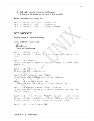 Basic unix commands | PDF