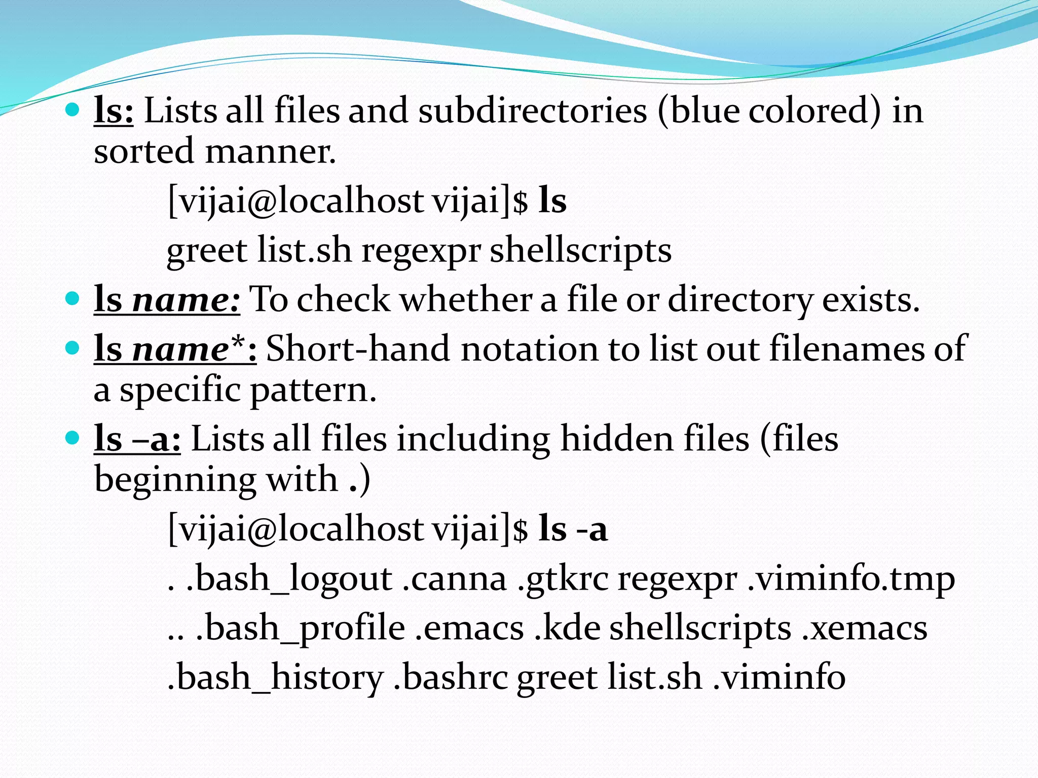 Basic unix commands | PPTX