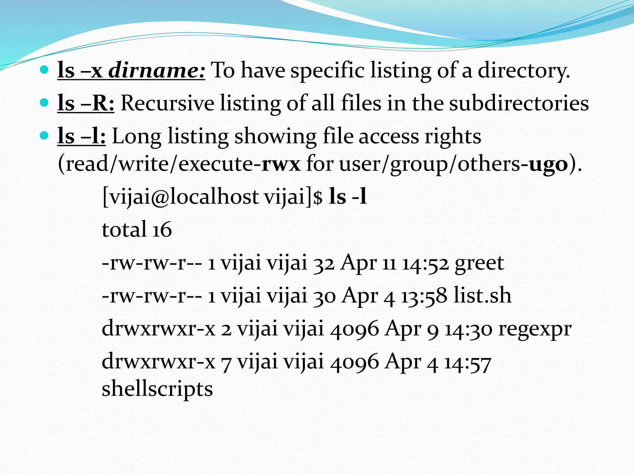 Basic unix commands | PPTX