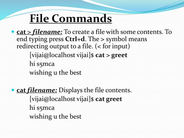 Basic unix commands | PPTX