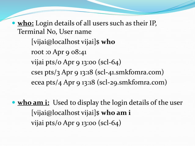 Basic unix commands | PPTX