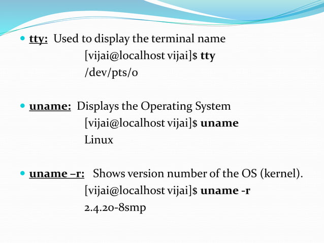 Basic unix commands | PPTX