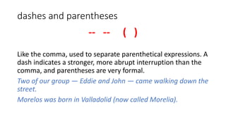 Basic uses of punctuation | PPT