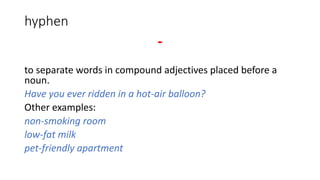 Basic uses of punctuation | PPTX