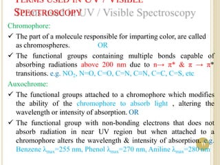 Basic uv spectroscopy | PPTX