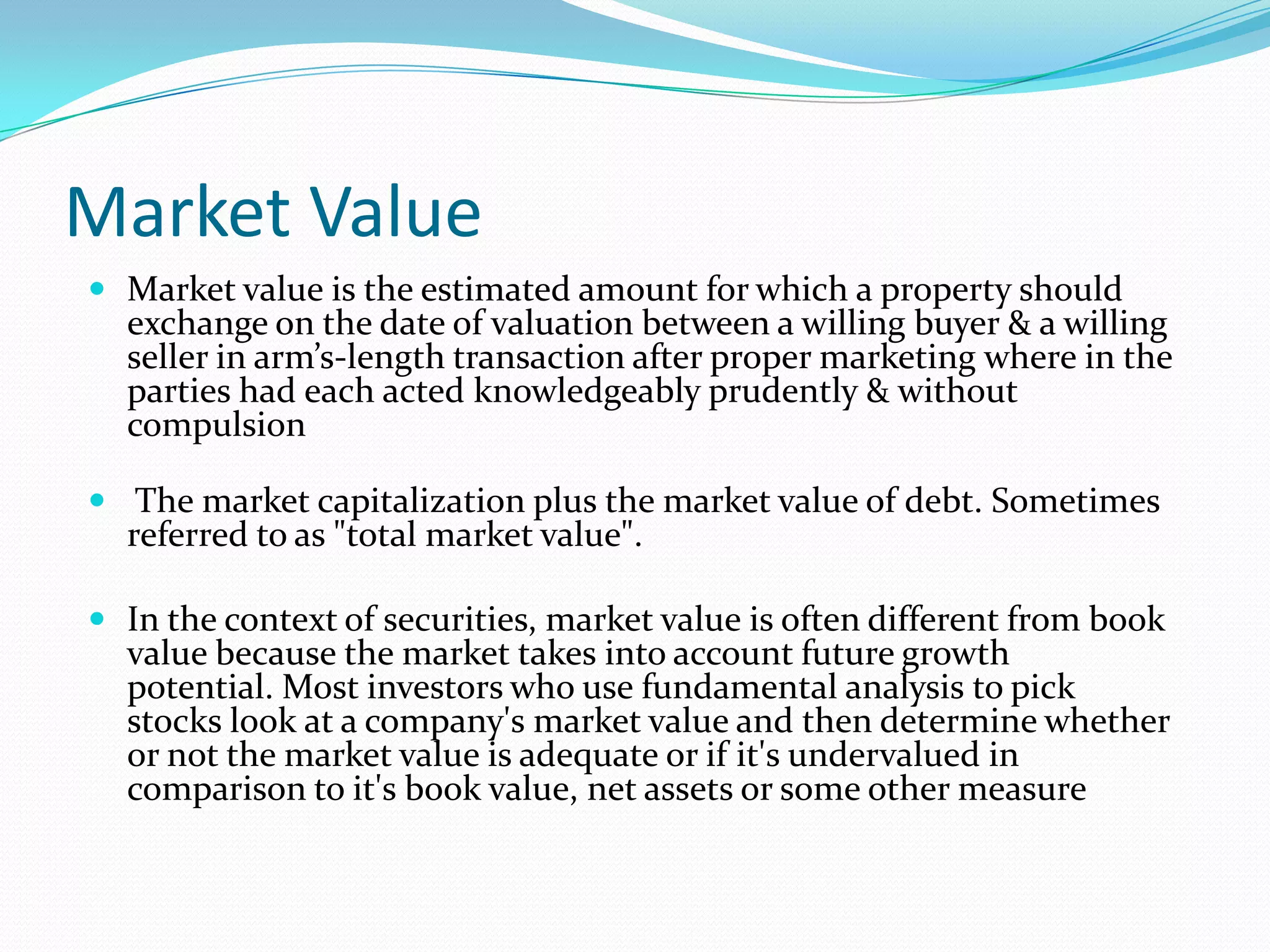Basic valuation concept final | PPTX