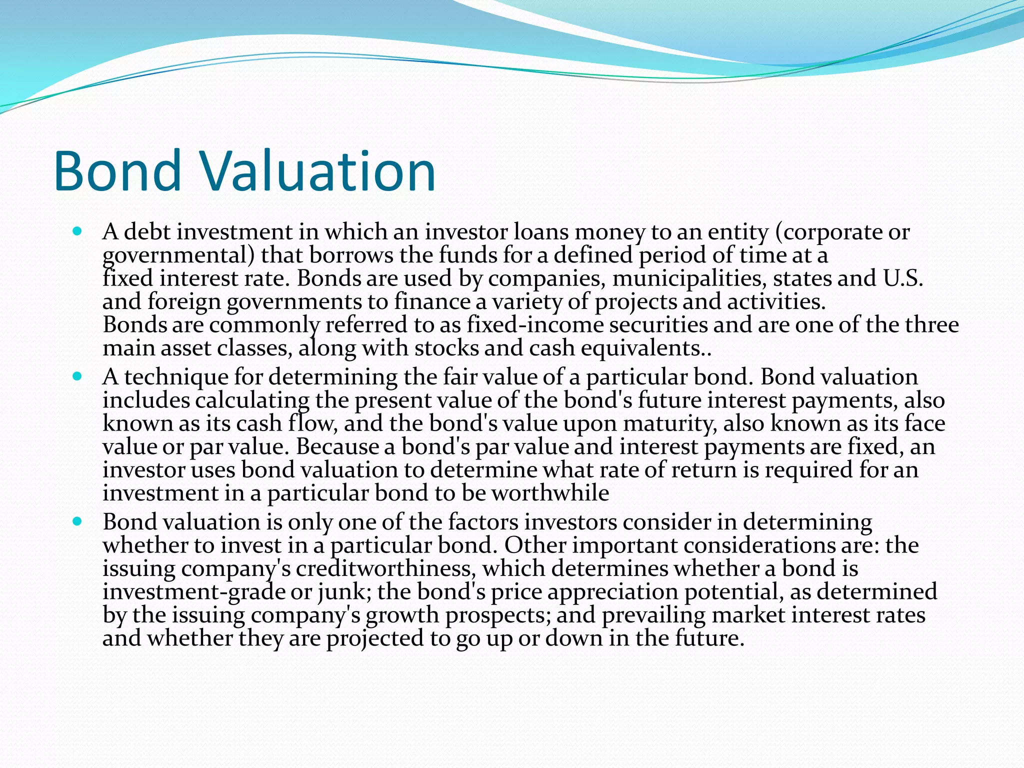 Basic valuation concept final | PPTX