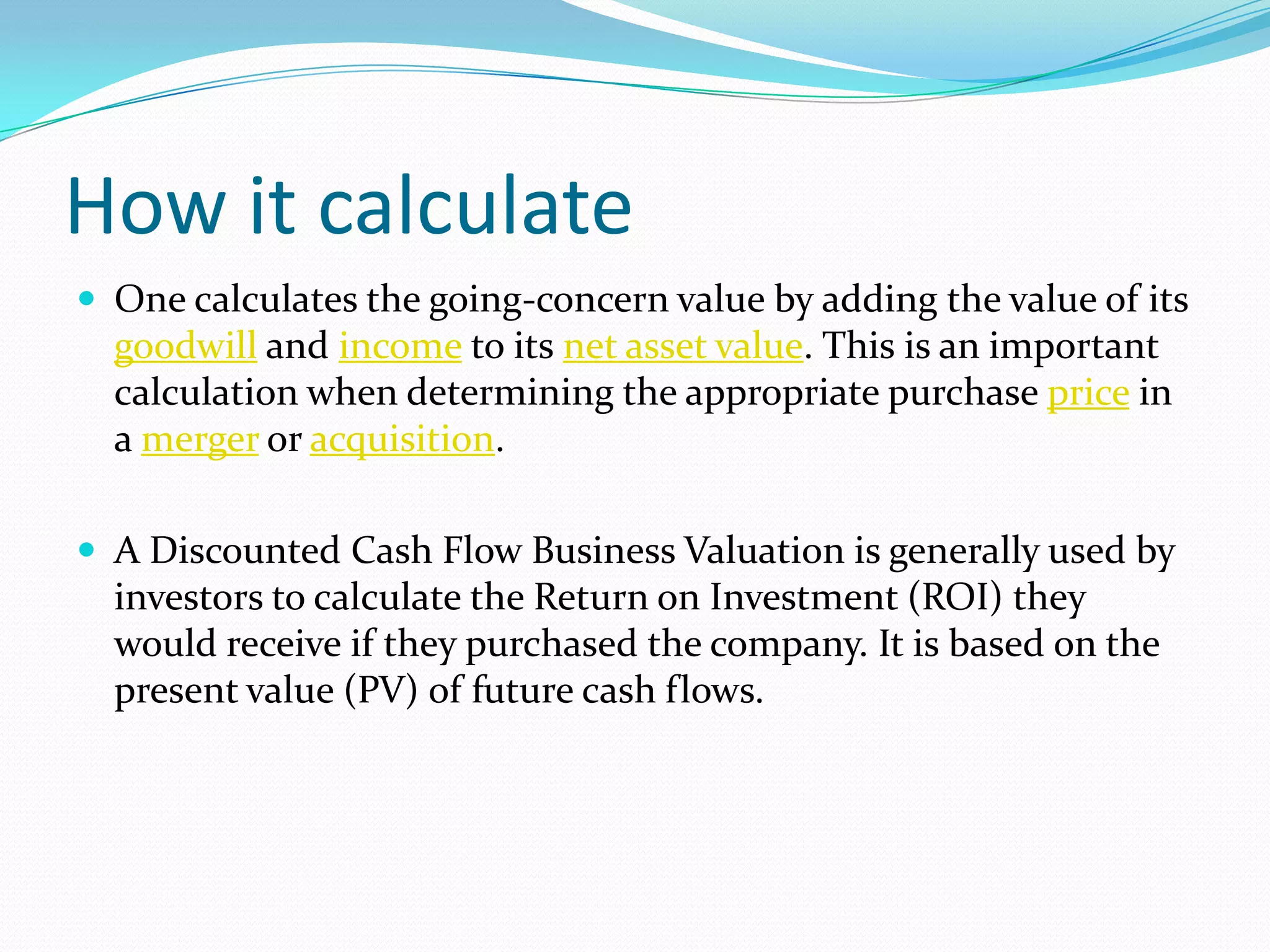 Basic valuation concept final | PPTX