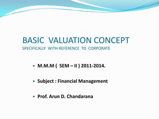 Basic valuation concept final | PPTX