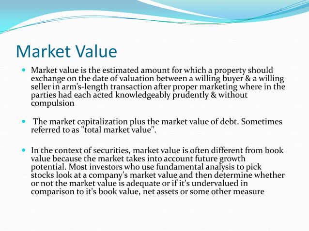 Basic valuation concept final | PPTX