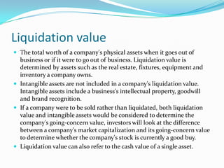 Basic valuation concept final | PPTX