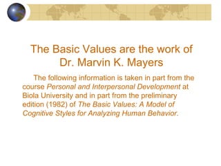 Basic Values | PPT