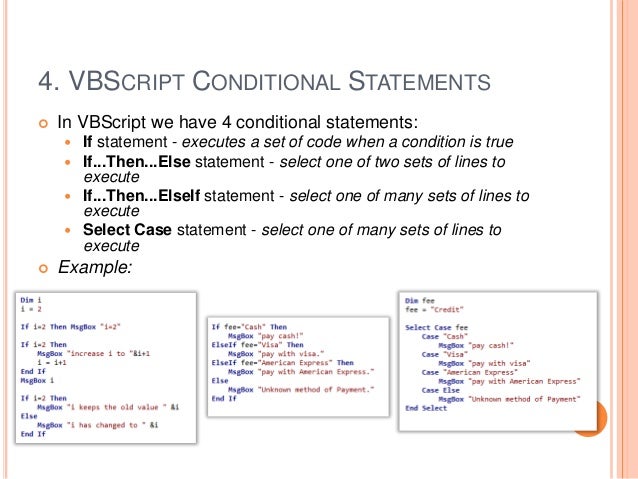 Basic Vbscript For Qtp