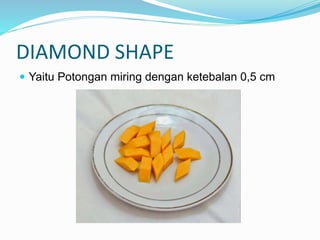 Basic vegetables cutting method | PPTX