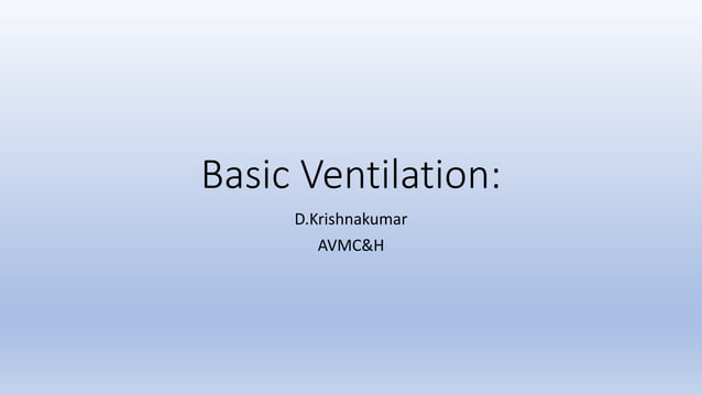 Basic Ventilation | PPT