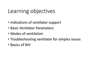 Basic Ventilator Setting NIV.pptx
