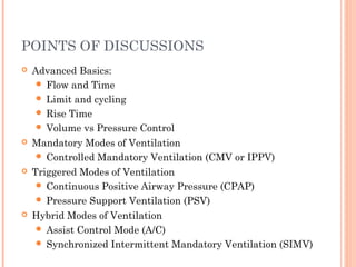 Basic ventilatory modes | PPT
