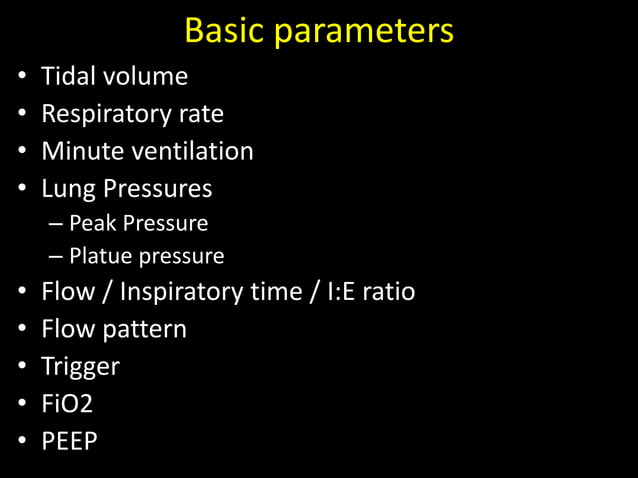 Basic ventilatory parameters | PPTX | Lung and Respiratory Health ...