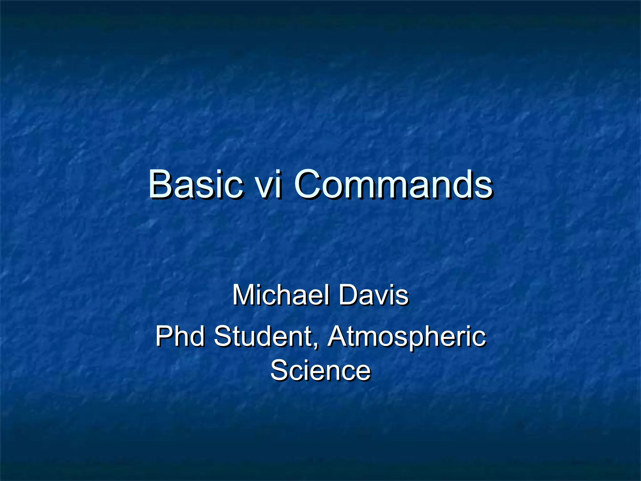 Basic vi commands | PPT