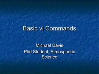 Basic vi commands | PPT