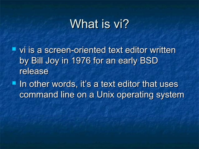 Basic vi commands | PPT