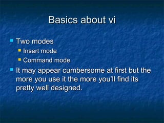 Basic vi commands | PPT