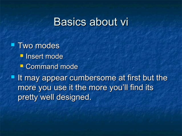 Basic vi commands | PPT