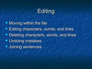 Basic vi commands | PPT