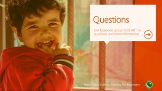 Basic Video Editing Training for Beginners | PDF