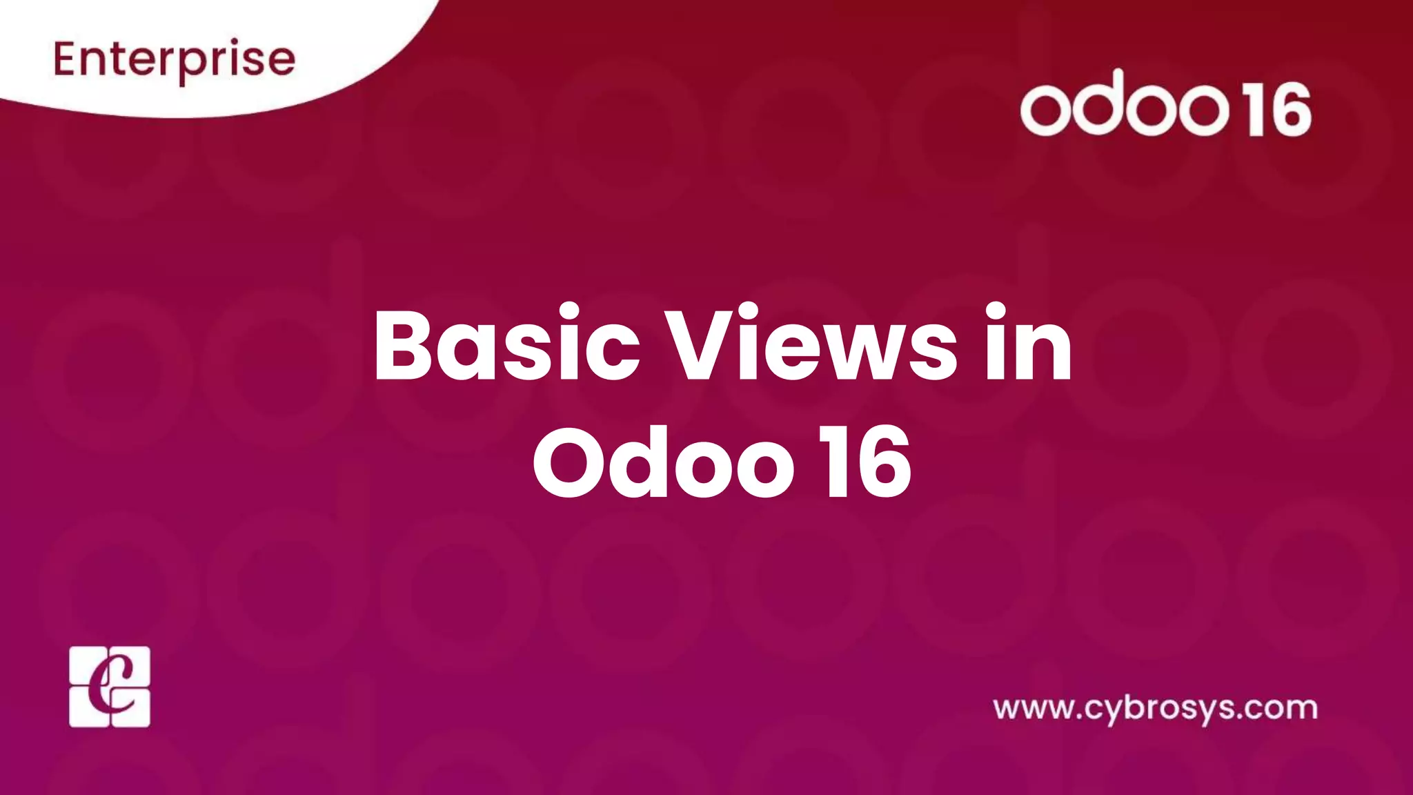 Basic Views in Odoo 16 | PPT