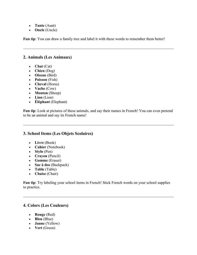 Basic Vocabulary Common Nouns in French Language Lessons.pdf