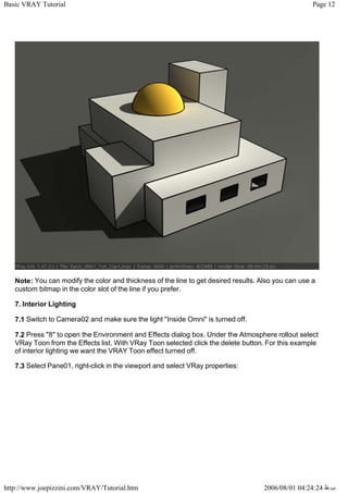 Basic vray tutorial | PDF