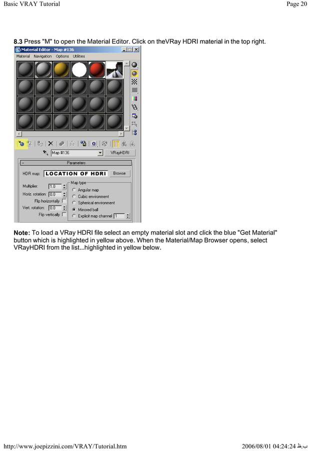 Basic vray tutorial | PDF
