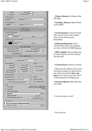 Basic vray tutorial | PDF