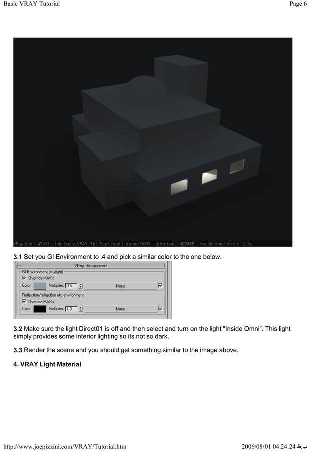 Basic vray tutorial | PDF