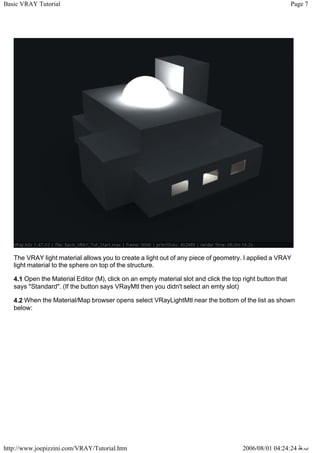 Basic vray tutorial | PDF